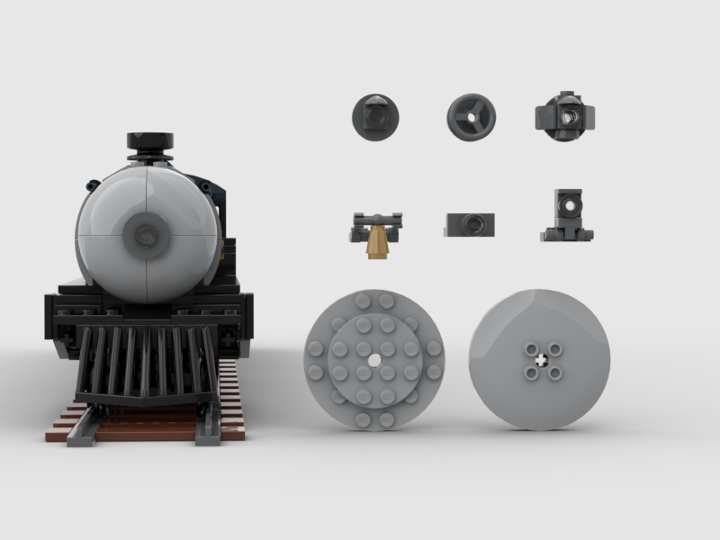 Custom Steam Locomotive (and Tender) from BrickLink Studio [BrickLink]