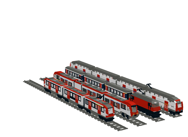 swiss trains fleet from BrickLink Studio [BrickLink]