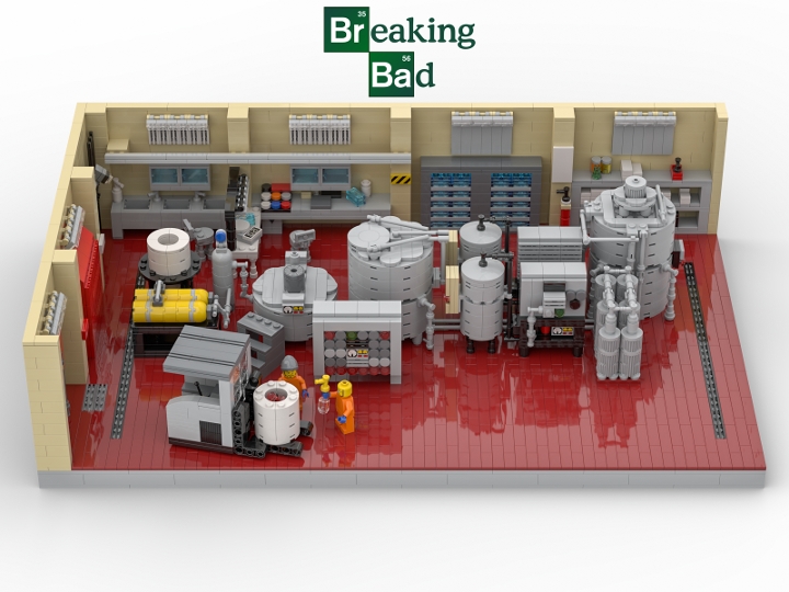Breaking Bad Superlab "Hydrofluoric Acid Will Do The Job" Scene from BrickLink Studio [BrickLink]
