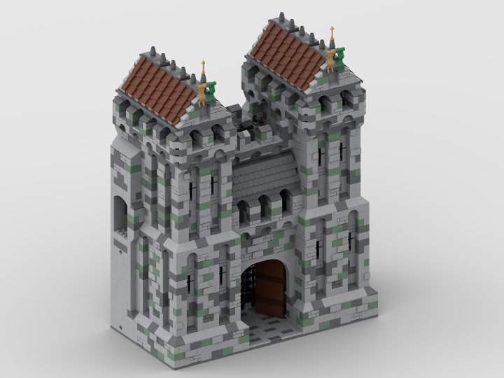 Gatehouse for medieval Castle from BrickLink Studio [BrickLink]