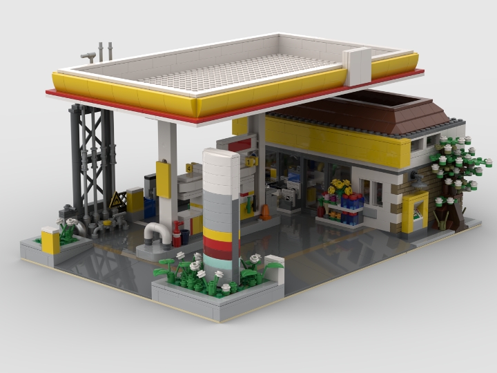 UK Petrol Station from BrickLink Studio [BrickLink]