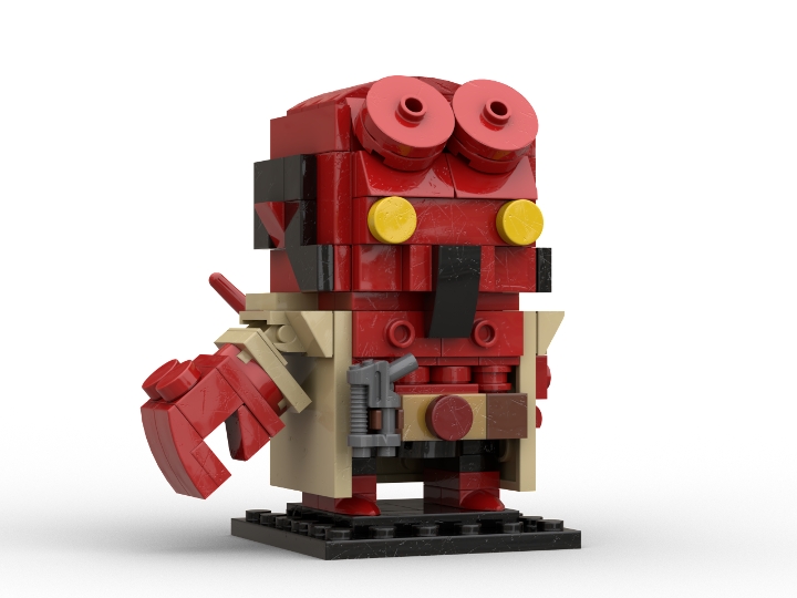 Hellboy BrickHeadz from BrickLink Studio [BrickLink]