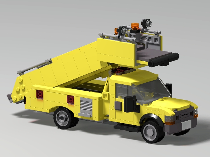 Airport fire rescue stair truck from BrickLink Studio [BrickLink]