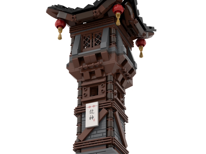Asian Watchtower from BrickLink Studio [BrickLink]