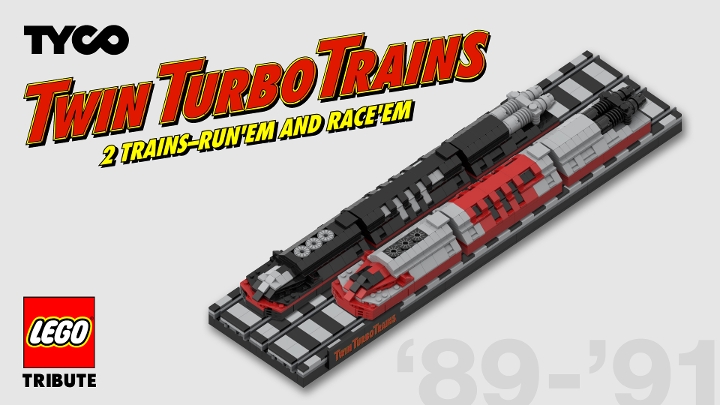 Lego Twin Turbo Trains from BrickLink Studio [BrickLink]