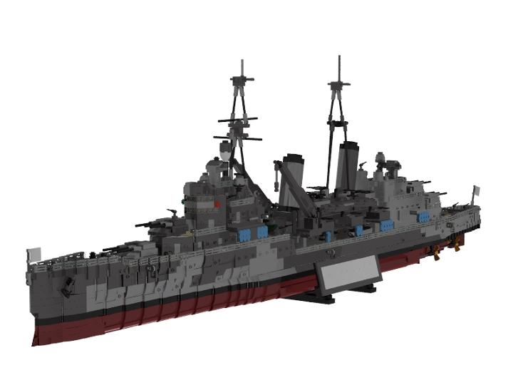 HMS Belfast C35 1943 WW2 from BrickLink Studio [BrickLink]