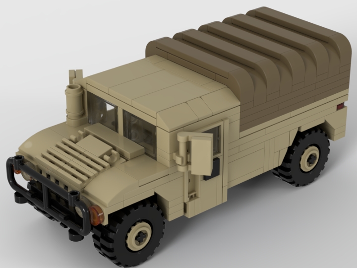 Humvee 2-Door Cargo with Canvas Top from BrickLink Studio [BrickLink]