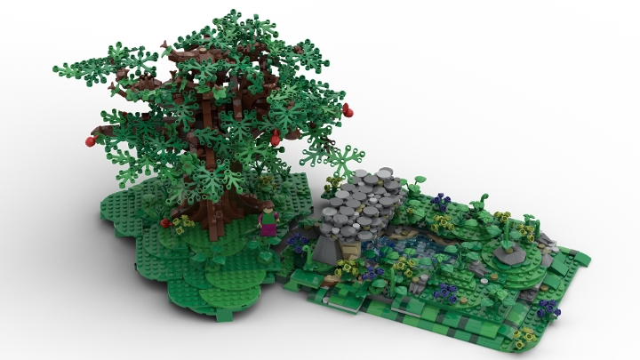 Big old apple tree and spring from BrickLink Studio [BrickLink]