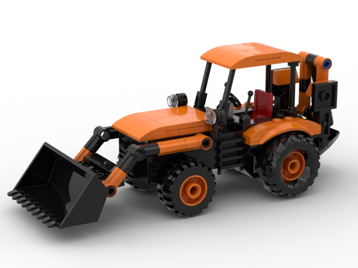 Tractor loader backhoe from BrickLink Studio [BrickLink]