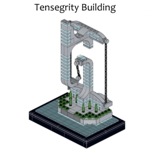 Tensegrity Building from BrickLink Studio [BrickLink]