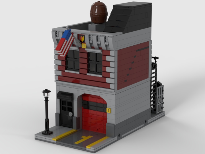 Firehouse 1 Modular Building from BrickLink Studio [BrickLink]