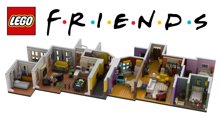Friends flat TV Show from BrickLink Studio [BrickLink]