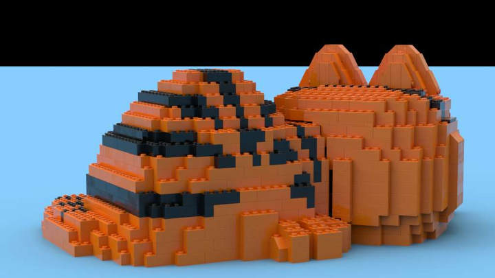 Garfield from BrickLink Studio [BrickLink]