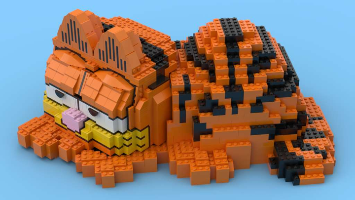 Garfield from BrickLink Studio [BrickLink]