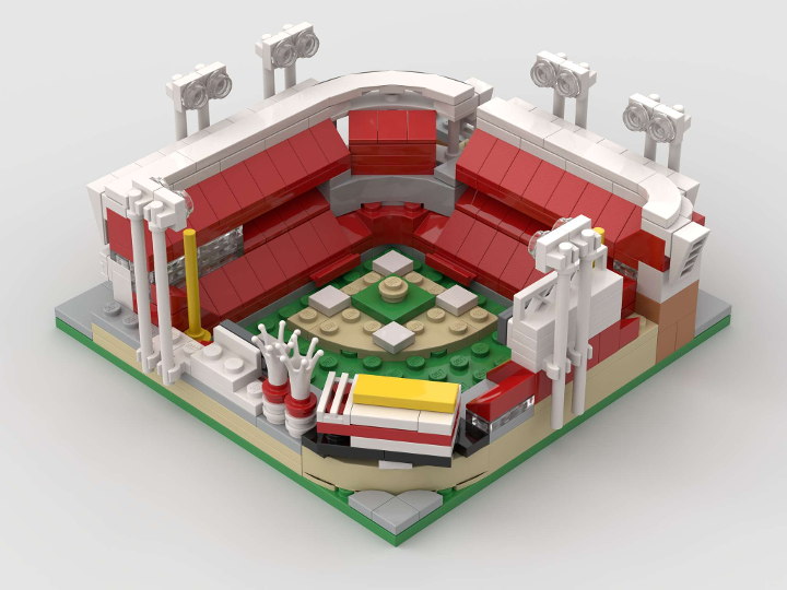 Cincinatti Reds - Great American Ballpark from BrickLink Studio [BrickLink]