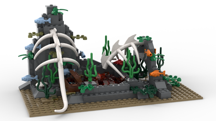 60095 Extension Underwater Vent Scenery from BrickLink Studio [BrickLink]
