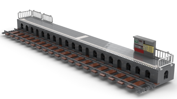 Trainstation Platform module from BrickLink Studio [BrickLink]