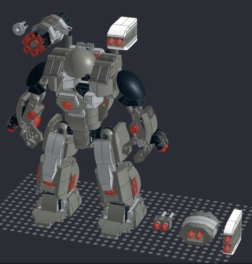 War Machine Buster_mod from BrickLink Studio [BrickLink]