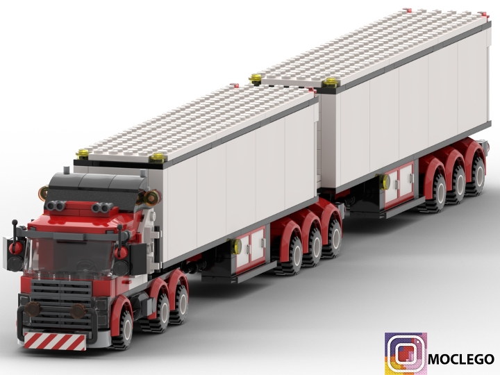 Australia Double trailor truck from BrickLink Studio [BrickLink]