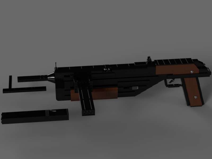 WWII Submachine Gun with extra clip from BrickLink Studio [BrickLink]