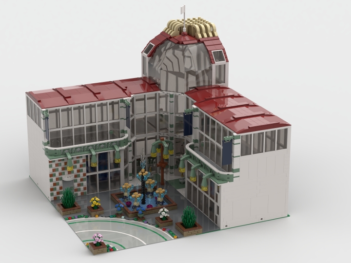 Art and Convention Center (large inner/inverse corner building) from ...