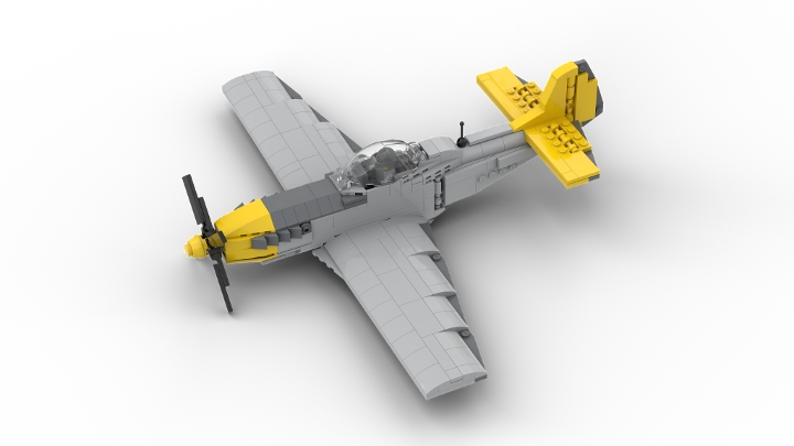 WW2 P-51D Mustang | 1:33 Minifigure Scale from BrickLink Studio [BrickLink]