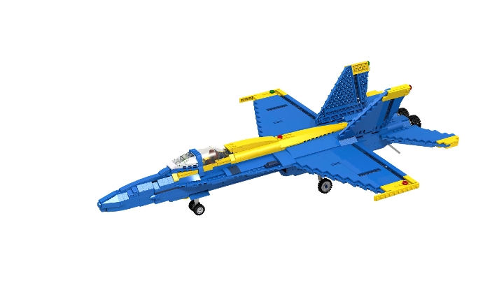 LEGO BLUE ANGELS F/A-18C | 1:33 Minifigure Scale from BrickLink Studio ...